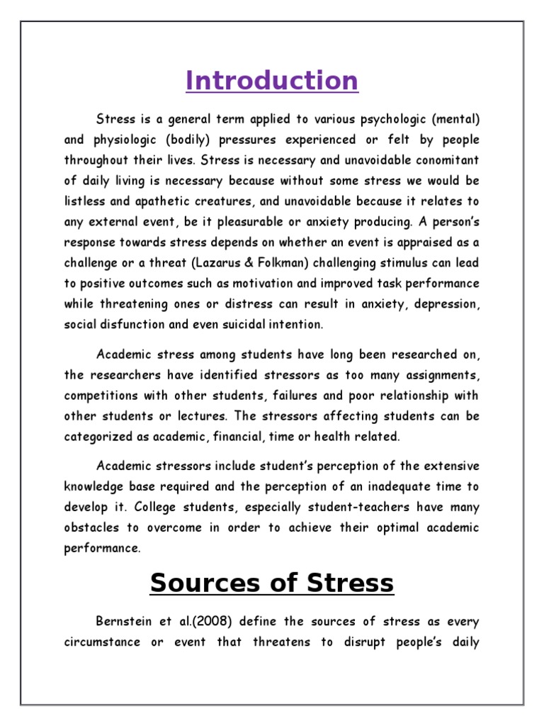 Article On Stress | PDF