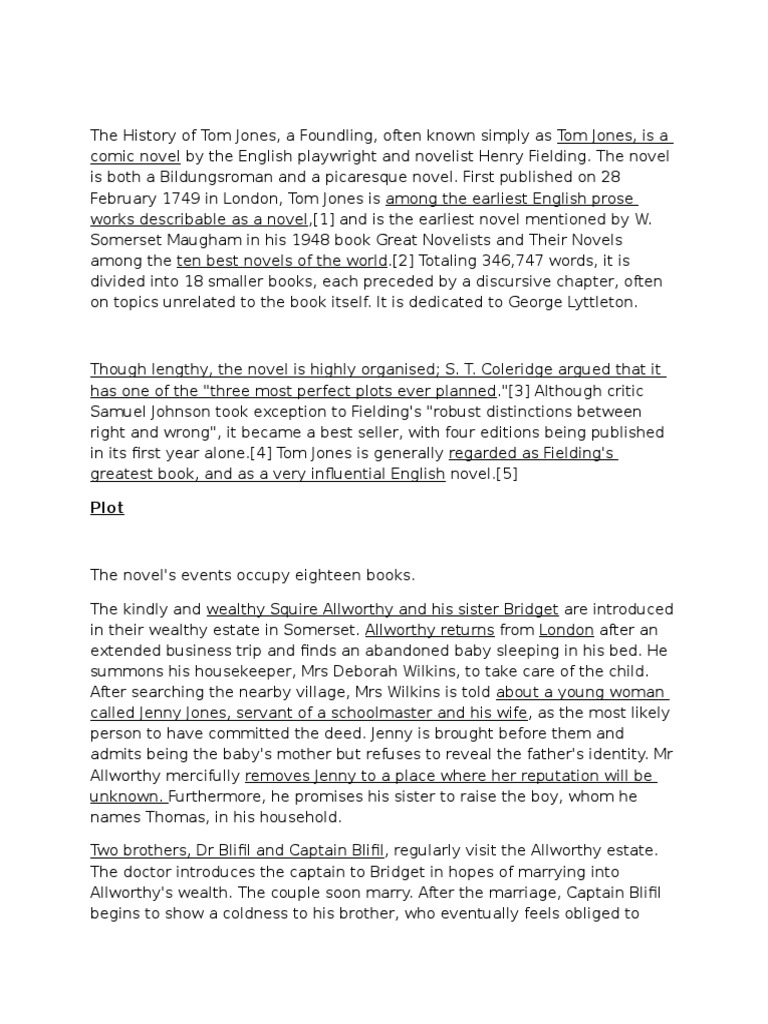 Fielding | PDF | The History Of Tom Jones, A Foundling | Great Expectations