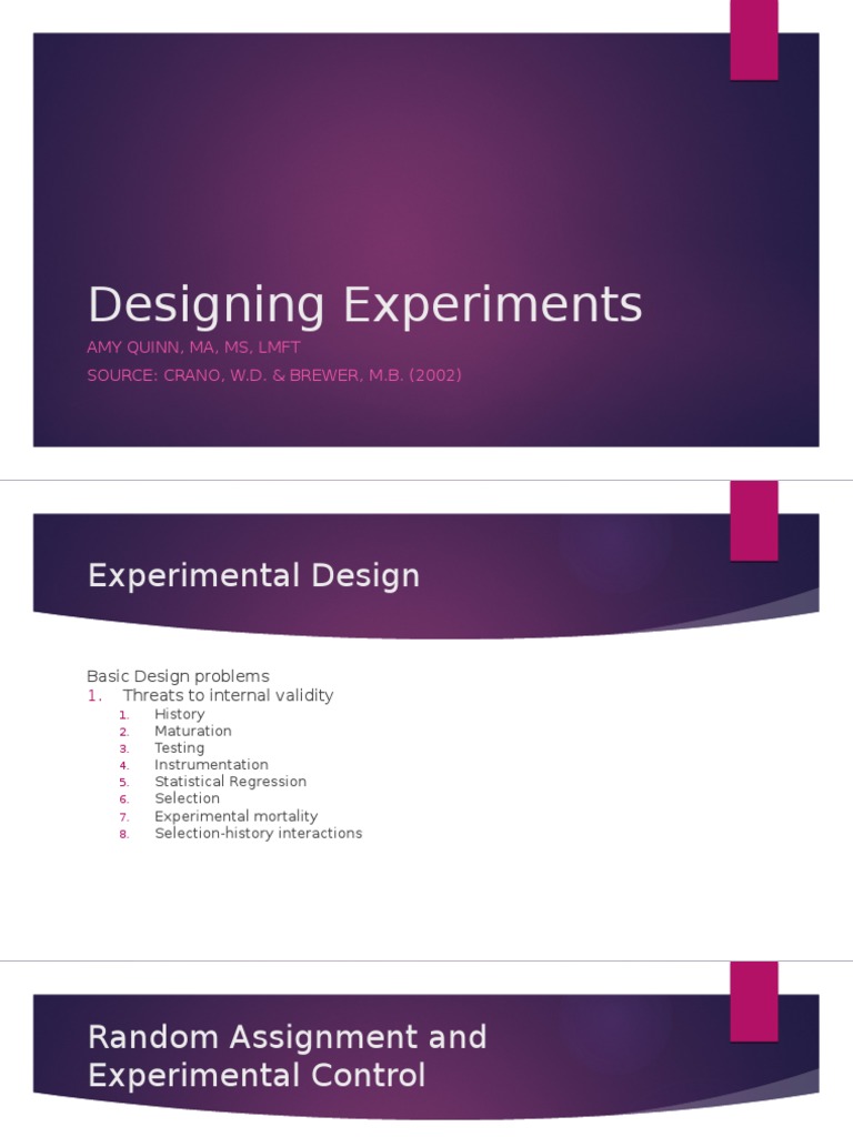 Designing Experiments | PDF | Design Of Experiments | Experiment