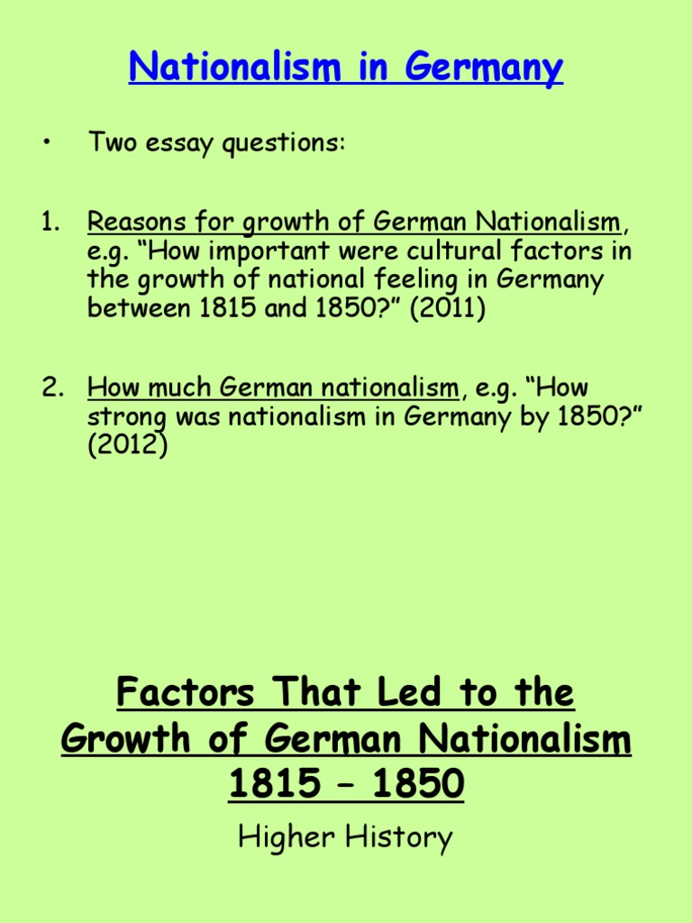 German Nationalism Growth Factors | PDF | Nationalism | Germany