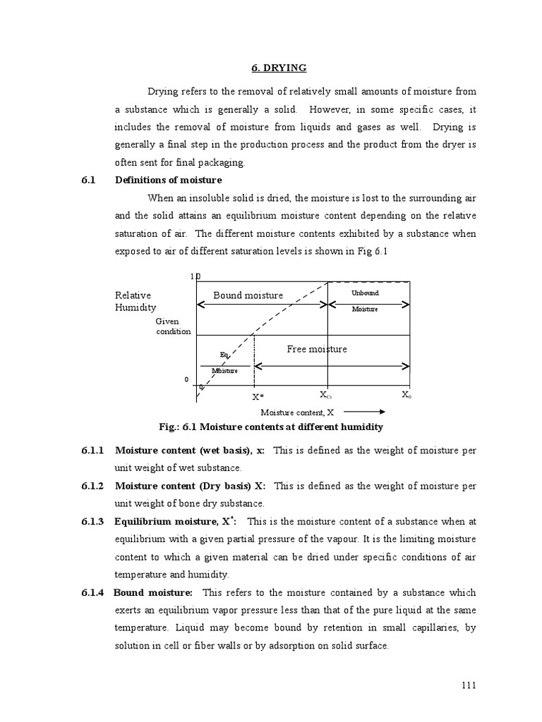 Given Condition: Unbound Moisture | PDF