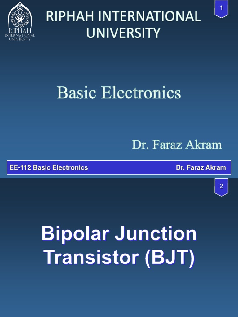Bipolar Junction Transistors (BJTS) | PDF | Bipolar Junction Transistor ...