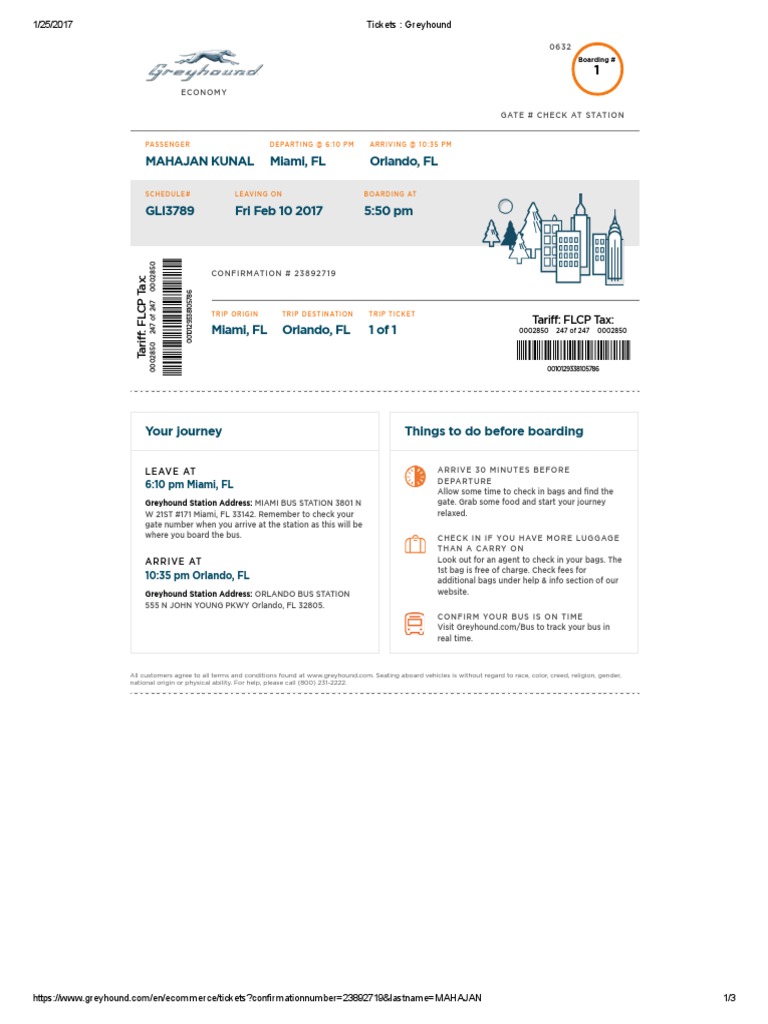 Tickets - Greyhound X 03 | PDF | Bus Transport | Public Transport