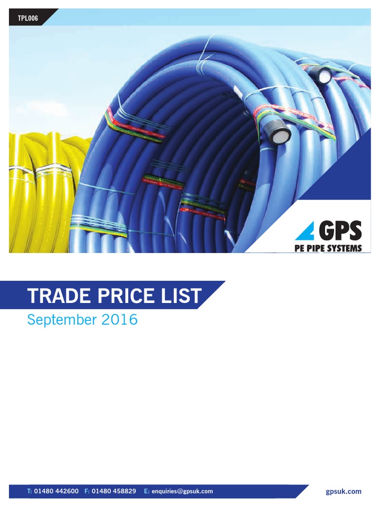 GPS PE Pipe System | Tools | Pipe (Fluid Conveyance)