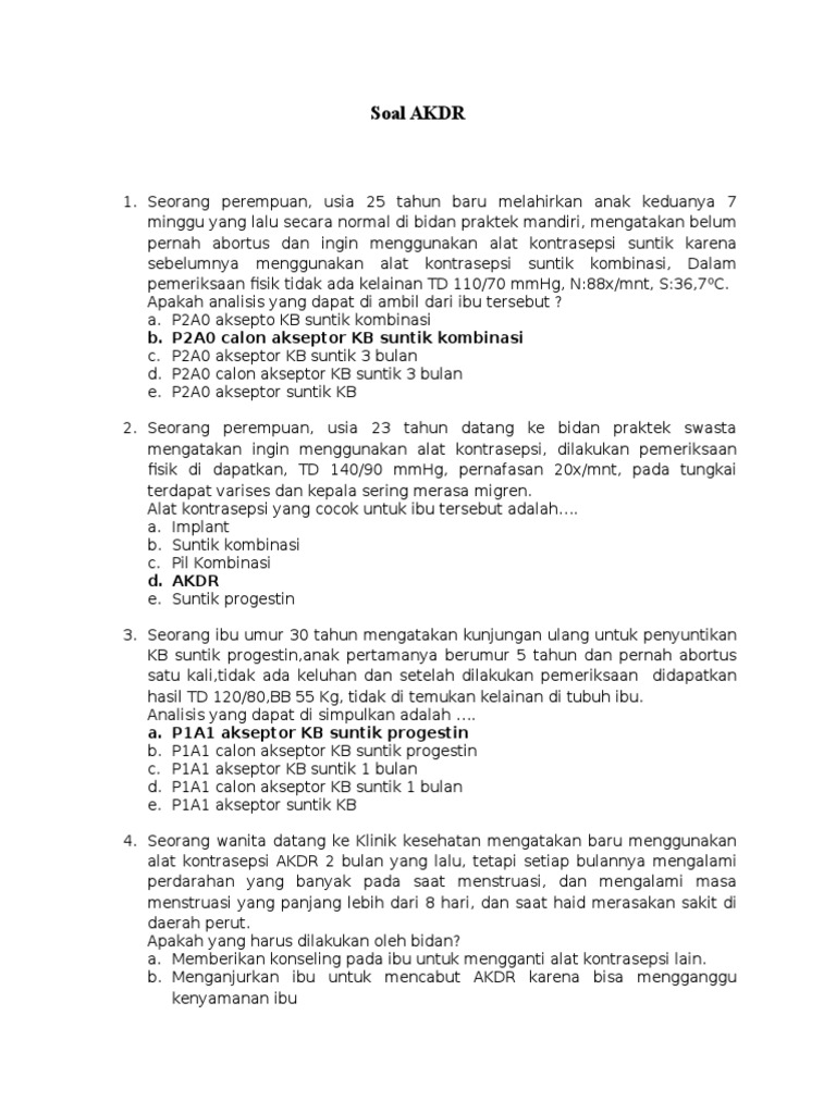 Analisis Calon Akseptor KB Akdr | PDF