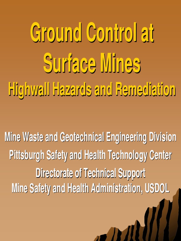 Ground Control at Surface Mines - Highwall Hazard and Remediation | PDF ...