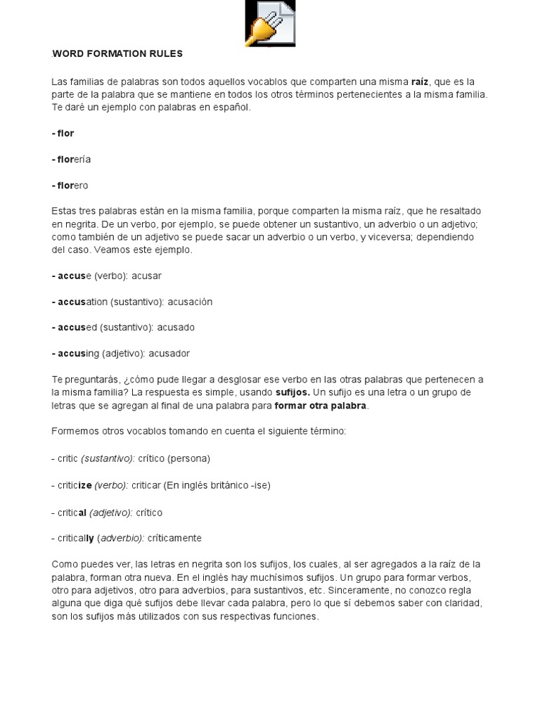 Word Formation Rules | PDF | Evolución | Hipótesis