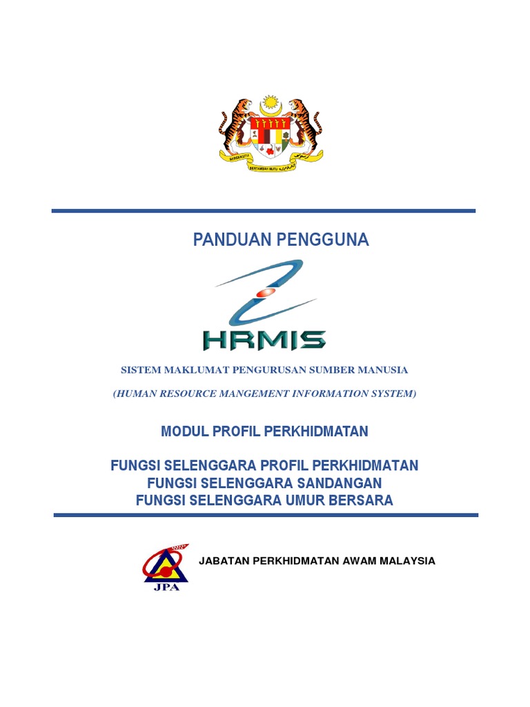 Panduan Pengguna Modul SP HRMIS 2 V1 | PDF