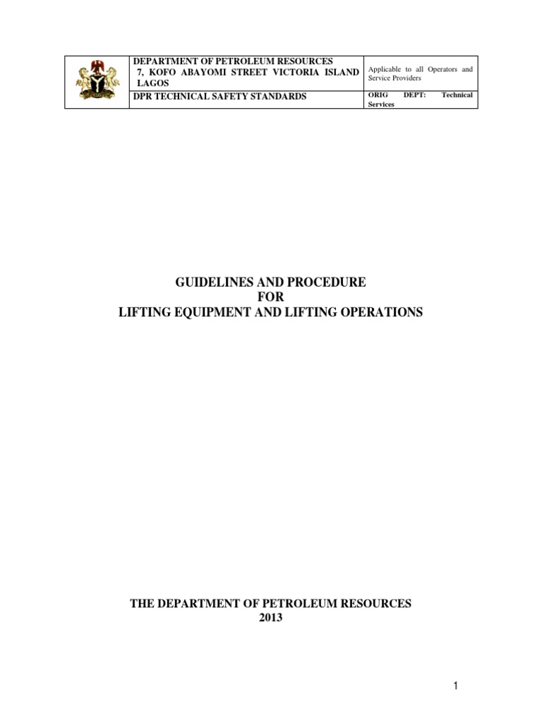 Guidelines For Lifting Operations - Final | PDF | Crane (Machine ...