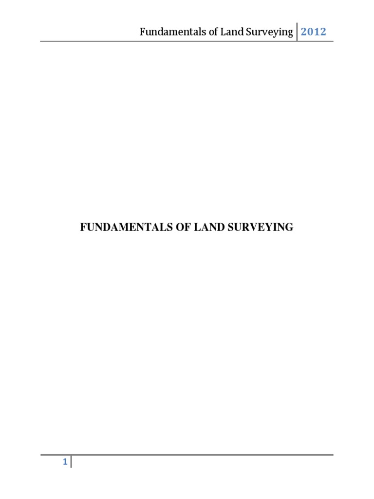 Fundamentals of Land Surveying | PDF | Surveying | Prism