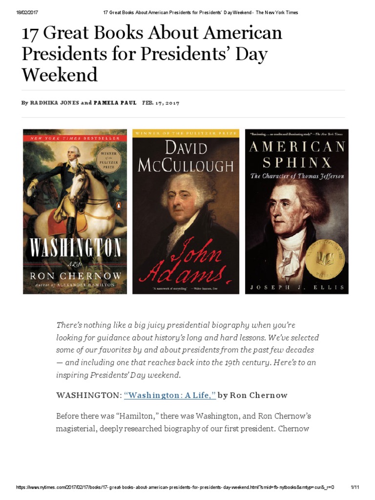17 Great Books About American Presidents For Presidents' Day Weekend ...
