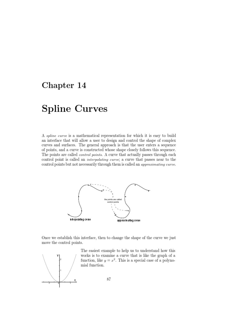 Spline Curves: Interpolating Curve Approximating Curve | PDF | Analytic Geometry | Analysis