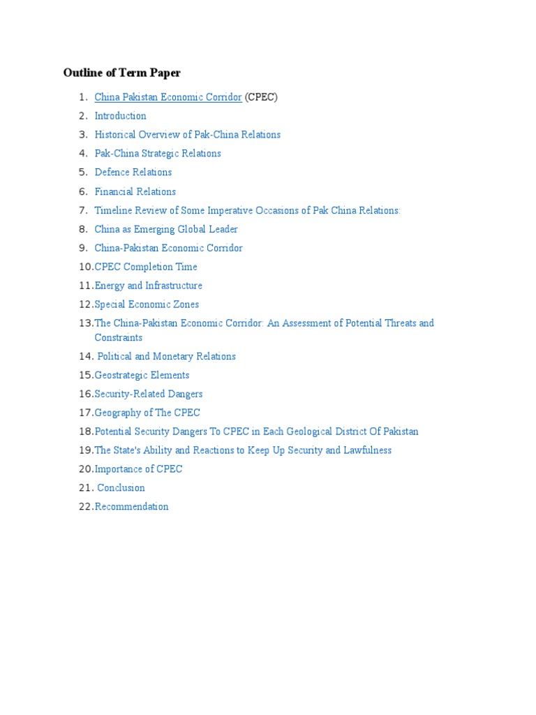 Outline of Term Paper | PDF | Science & Mathematics