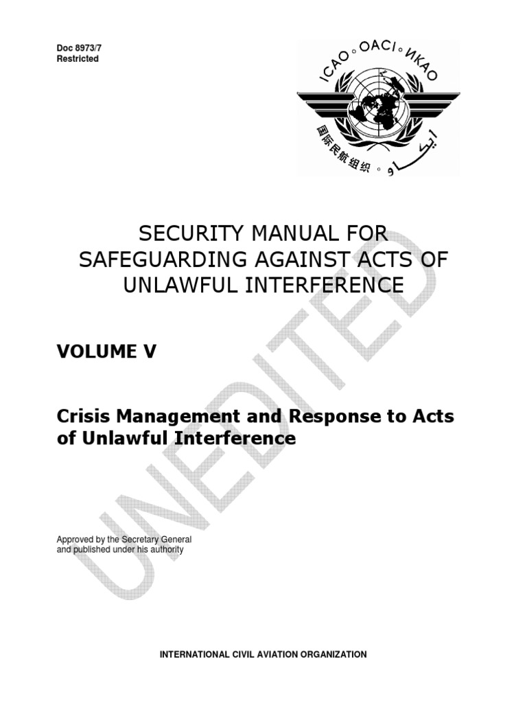 ICAO Security Manual Volume V | Airport Security | Airport