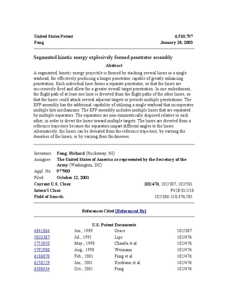 Segmented Kinetic Energy Explosively Formed Penetrator Assembly