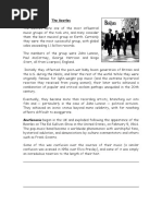 Beatles - Reading Comprehension | PDF