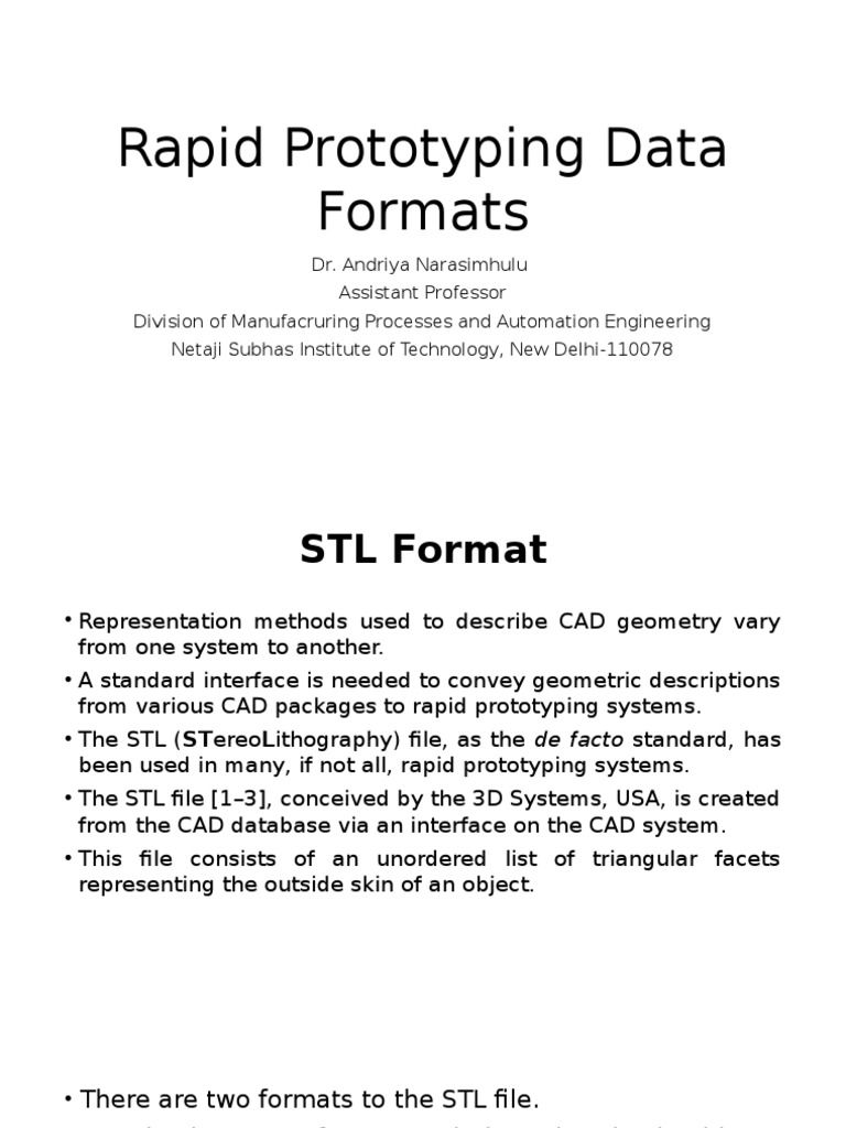 RP Data Formats | PDF | Computer Aided Design | Scientific Modeling
