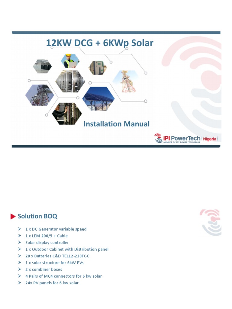 6kW Solar Installation Manual | PDF | Battery Charger | Electrical ...