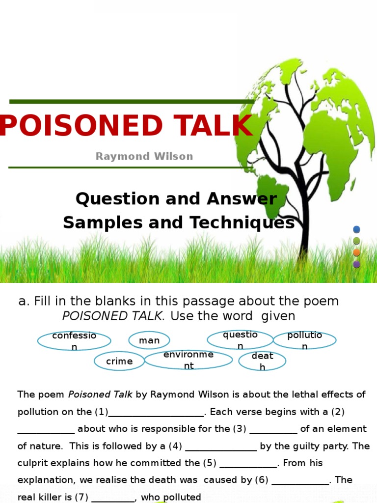 Poisoned Talk: Question and Answer Samples and Techniques | PDF ...
