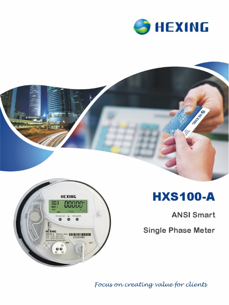 HXS100-A: ANSI Smart Single Phase Meter | PDF | Electricity ...