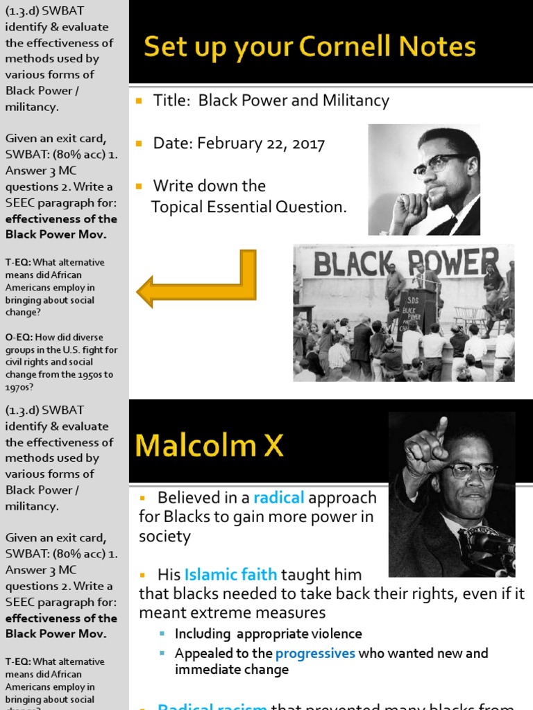 Day 8 - 2017 - Black Power Movement | PDF | Black Power | Political ...