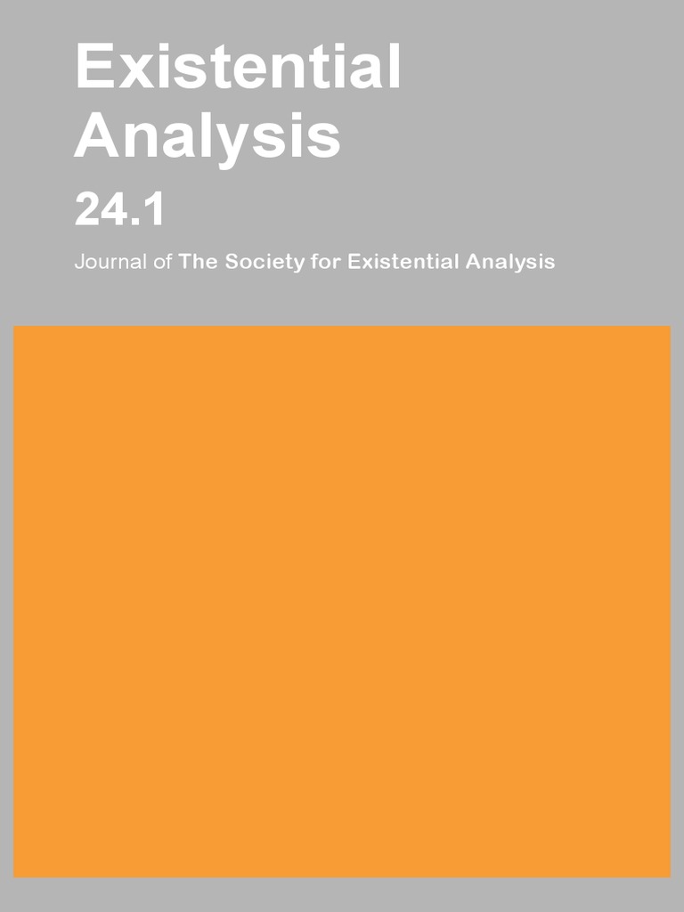 Existential Analysis | PDF | Psychiatry | Psychotherapy