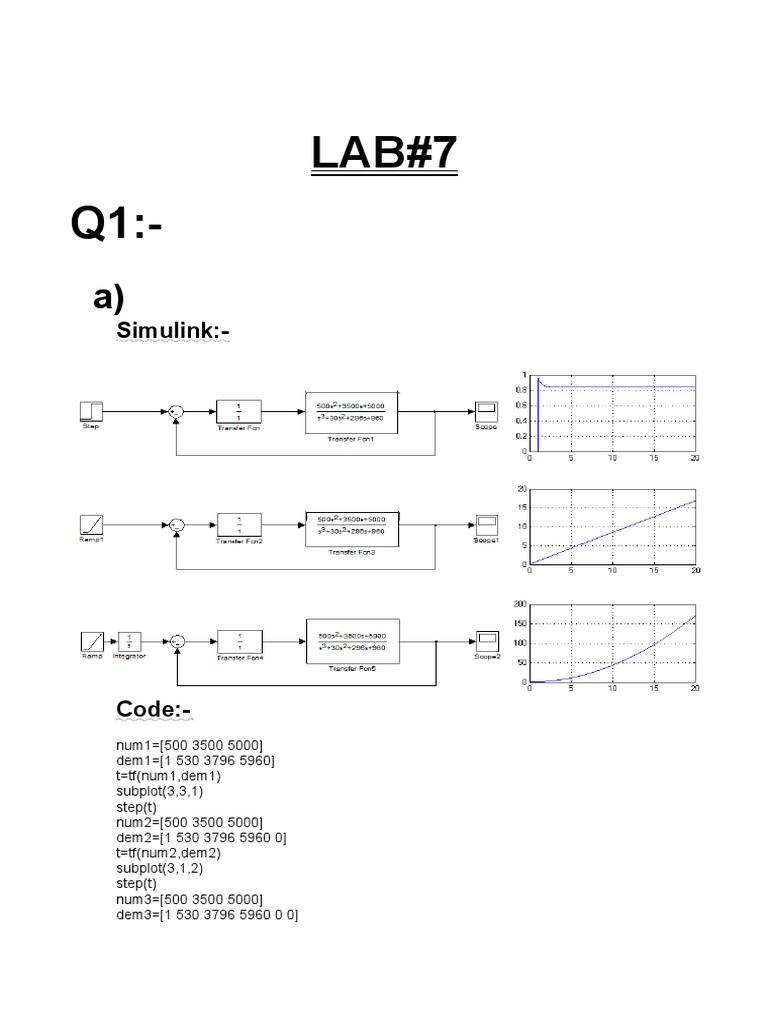 LAB#7 Q1:-: Simulink | PDF | Computer Programming | Areas Of Computer Science