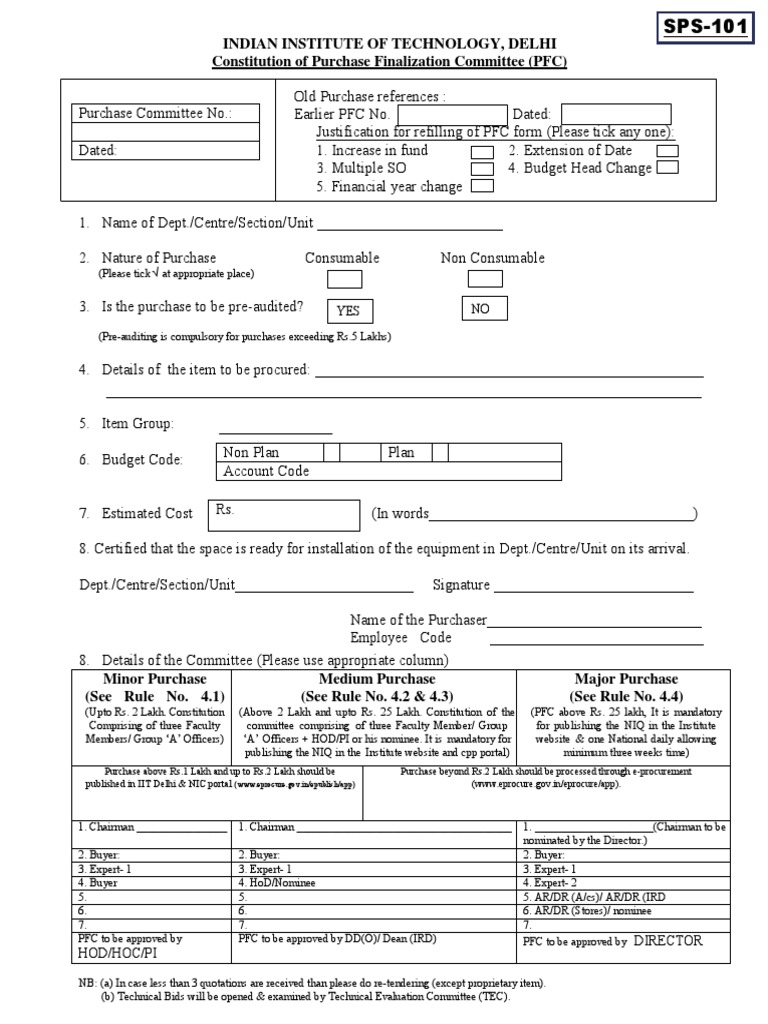 Form PFC | PDF | Government | Science