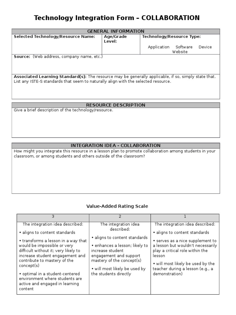 Technology Integration Collaboration | PDF | Education Theory | Teaching