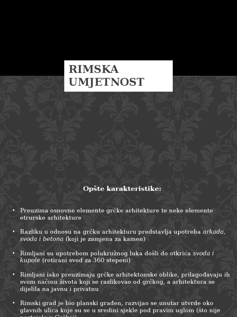 Rimska Umjetnost | PDF