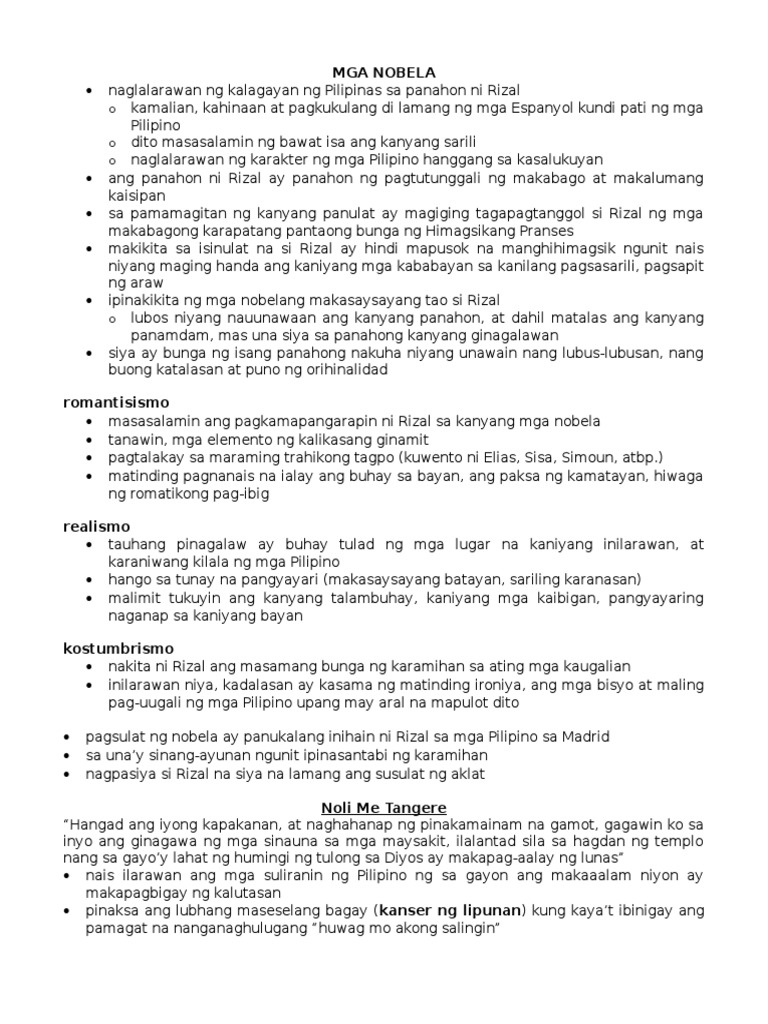 Pagsusuri NG 2 Nobela | PDF