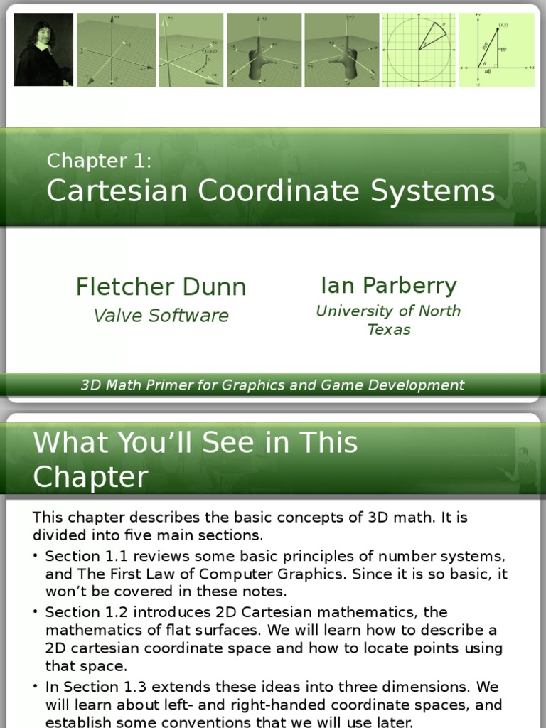 1 Cartesian Coordinate Systems | PDF | Trigonometric Functions ...