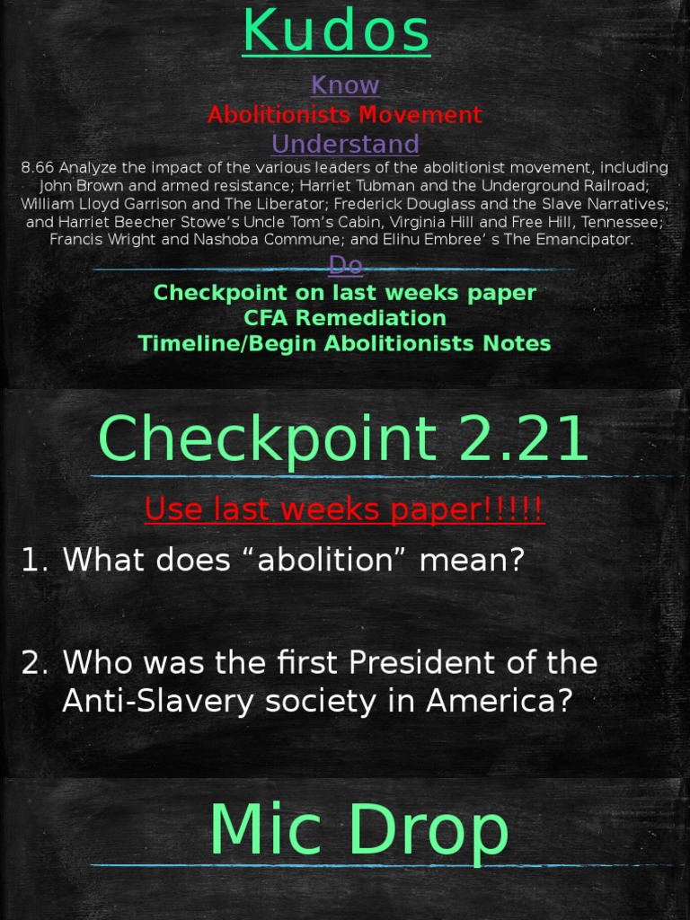 Key Leaders of the Abolitionist Movement | PDF | Abolitionism In The ...