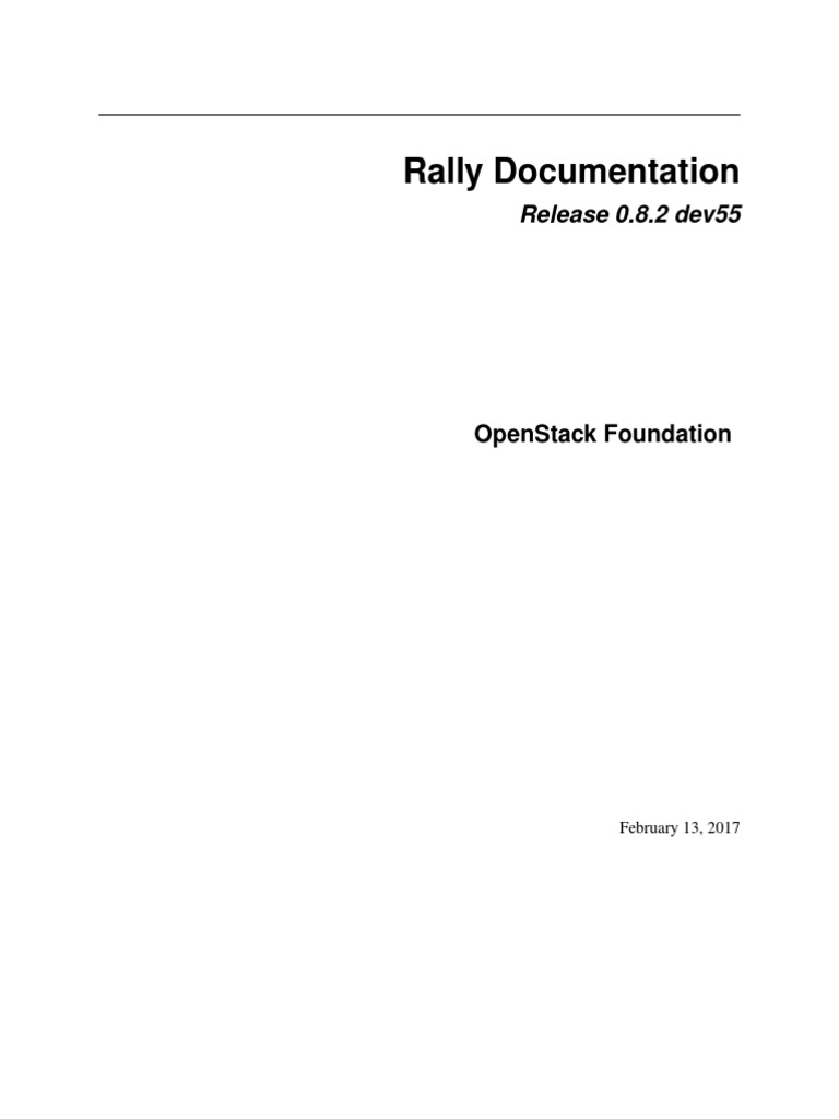 Rally | PDF | Open Stack | Databases