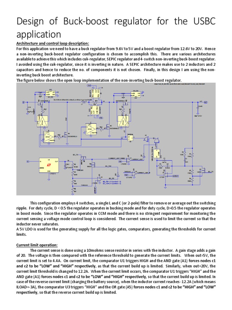 Design of Buck-Boost Regulator For The USBC Application | PDF | Force ...