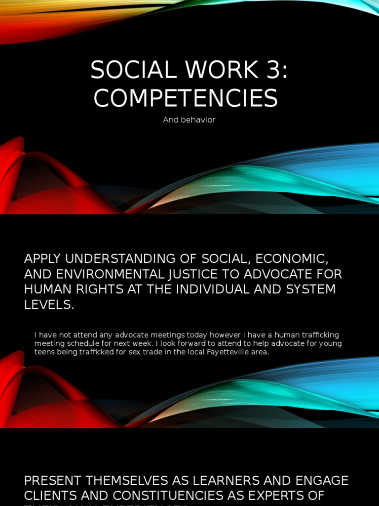 Social Work Competencies 3 | PDF