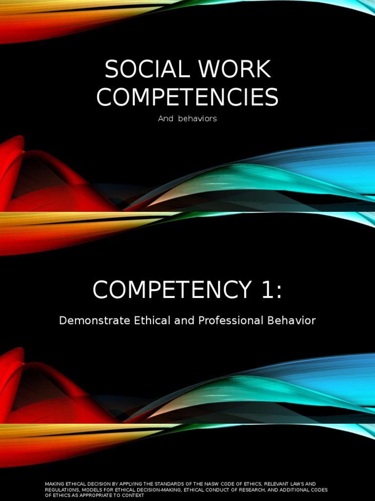 Social Work Competencies 1 | PDF
