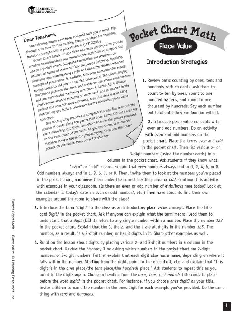 Place Value: Introduction Strategies | Download Free PDF | Infographics ...