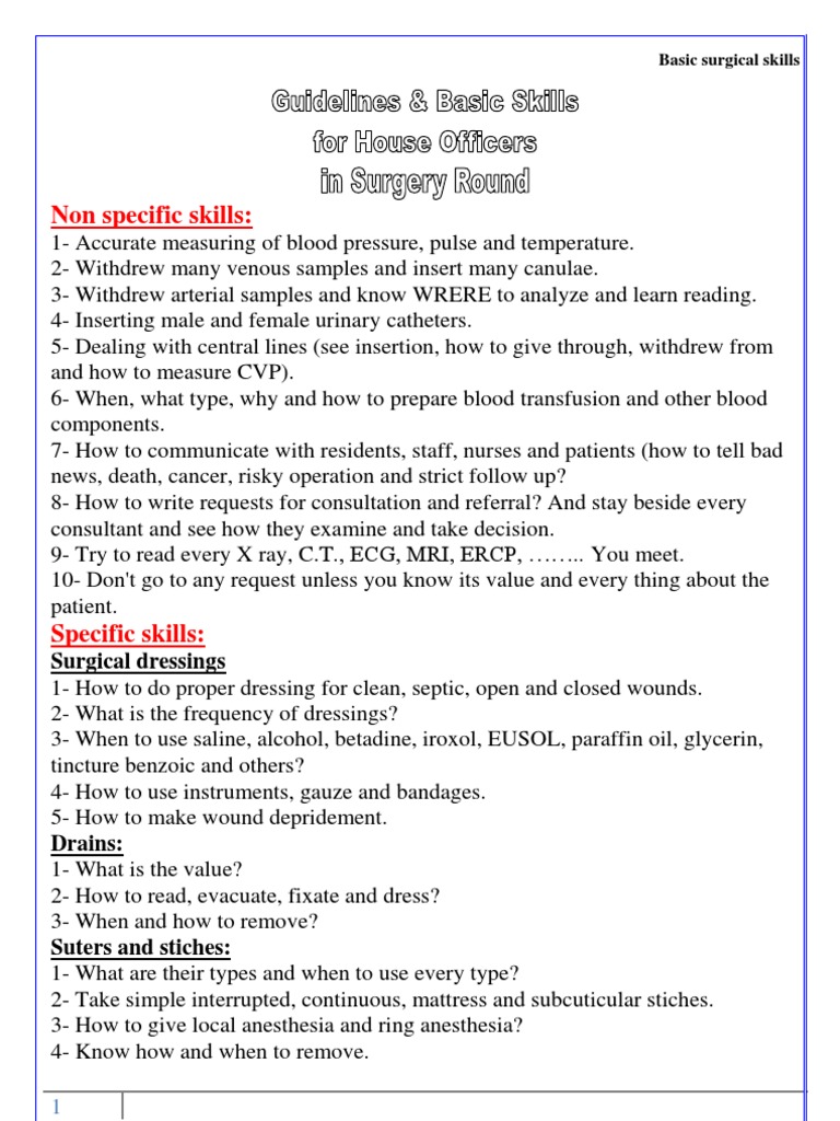 Basic Surgical Skills Guide | PDF | Surgery | Health Sciences