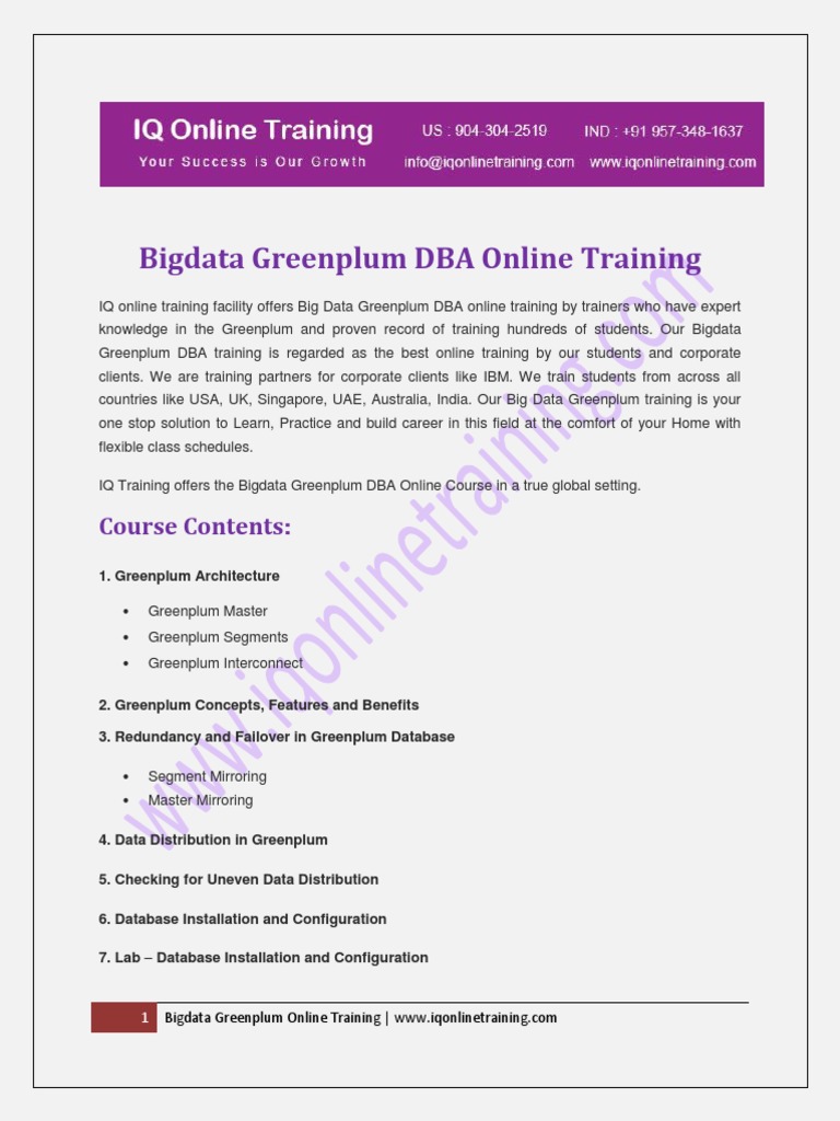 Big Data Greenplum PDF | PDF | Backup | Databases