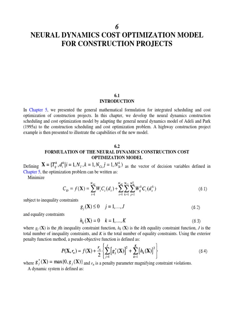 Neural Dynamics Cost Optimization Model For Developing An Adaptive 3730