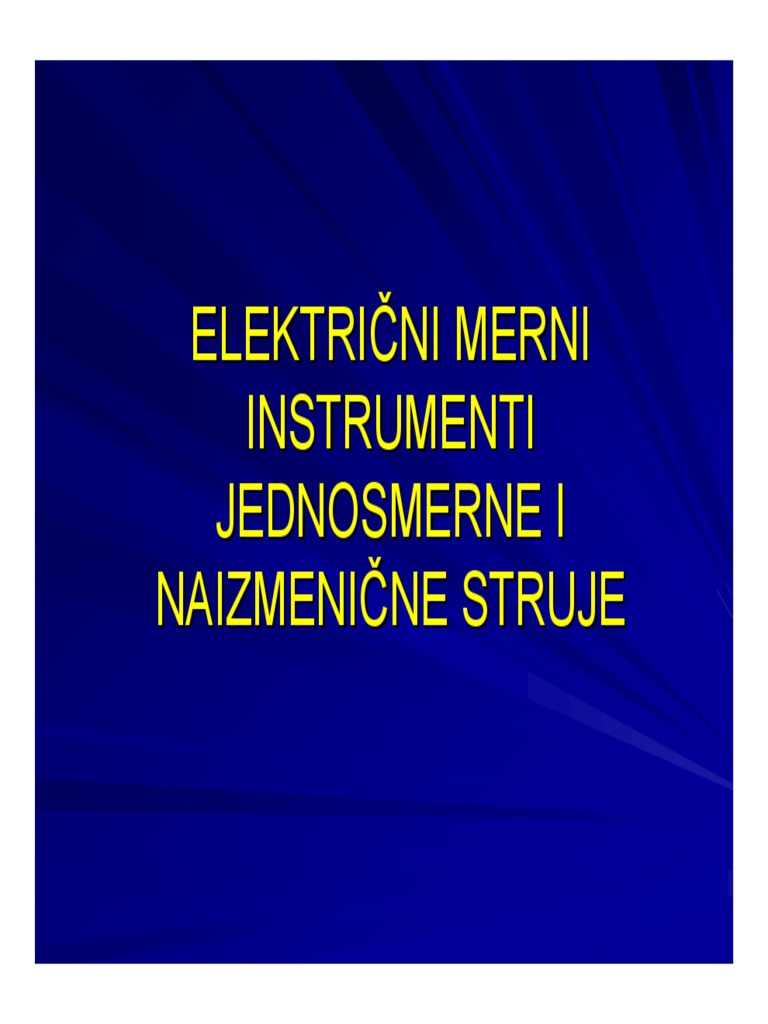 Elektricni Merni Instrumenti | PDF