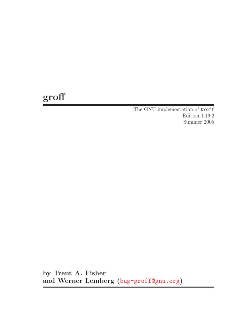Groff Pdf Unix Computing