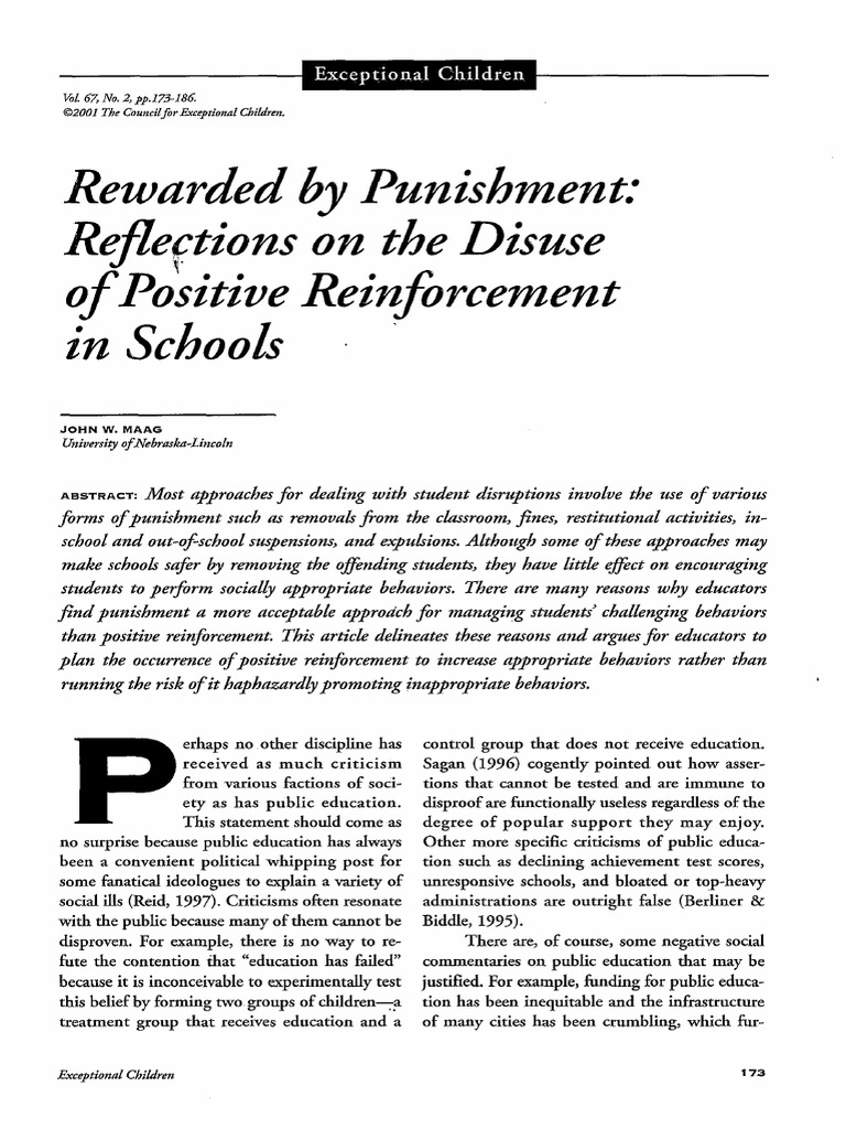Positive Reinforcement | PDF | Reinforcement | Punishments