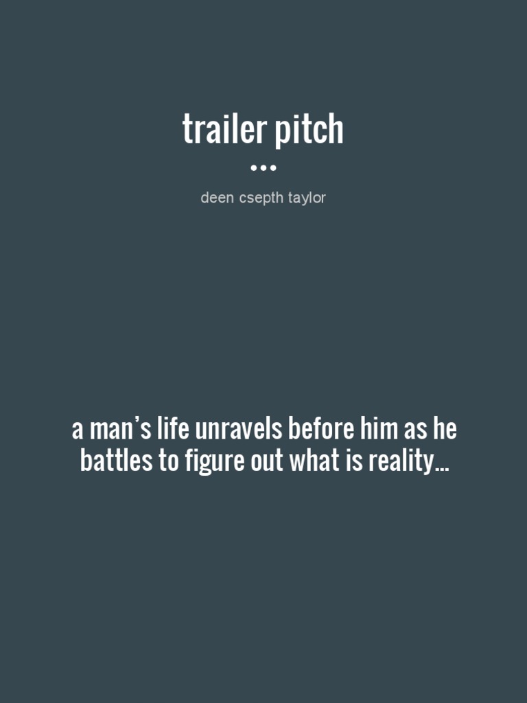Trailer Pitch | PDF