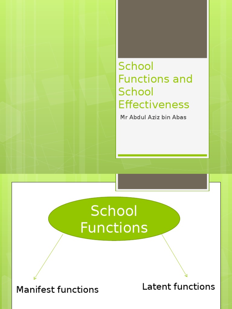 School Functions and School Effectiveness | Download Free PDF ...