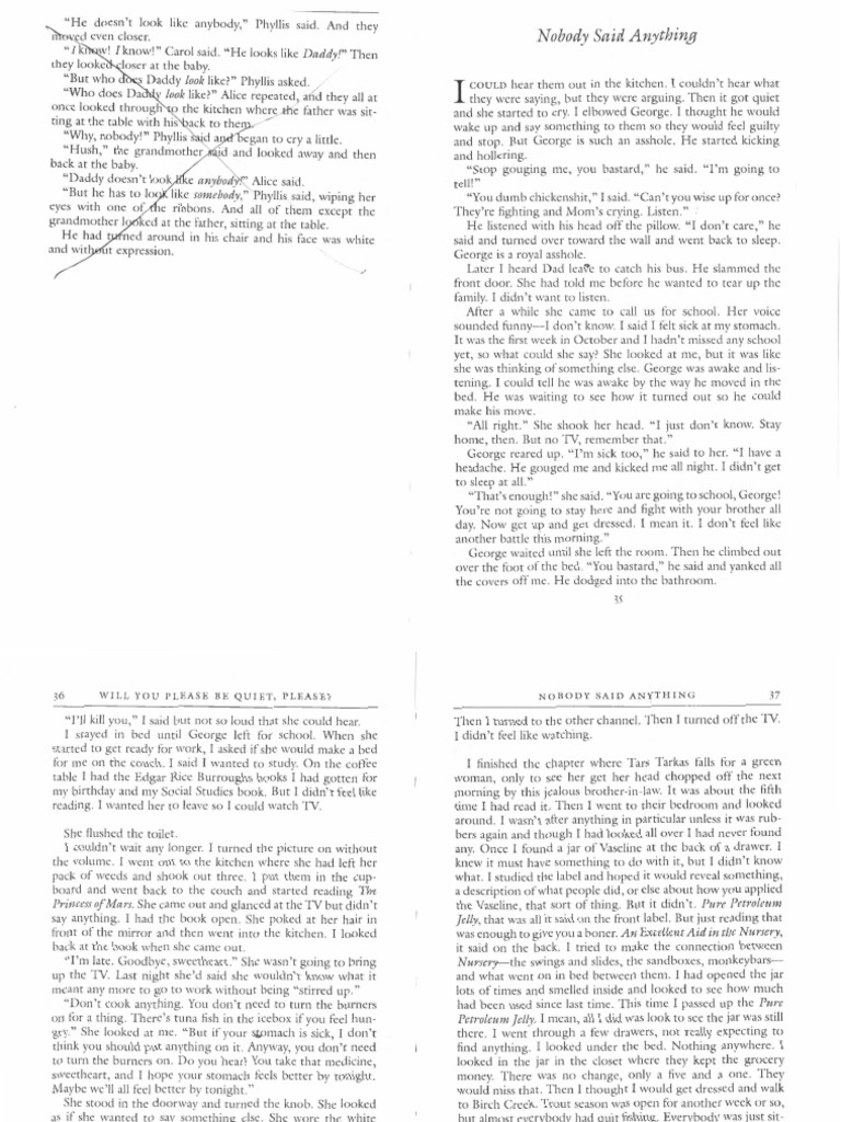 Nobody Said Anything | PDF | Nature