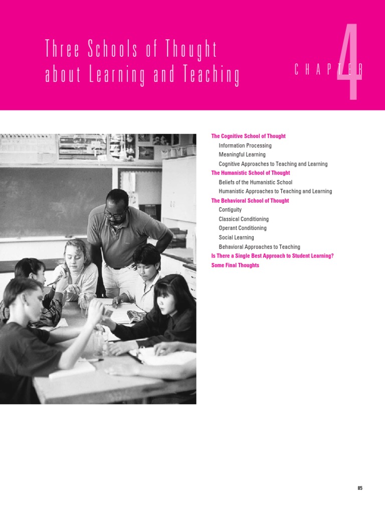 3 Schools of Thought Teaching-Learning Cruickshank5e - ch04 PDF | PDF ...