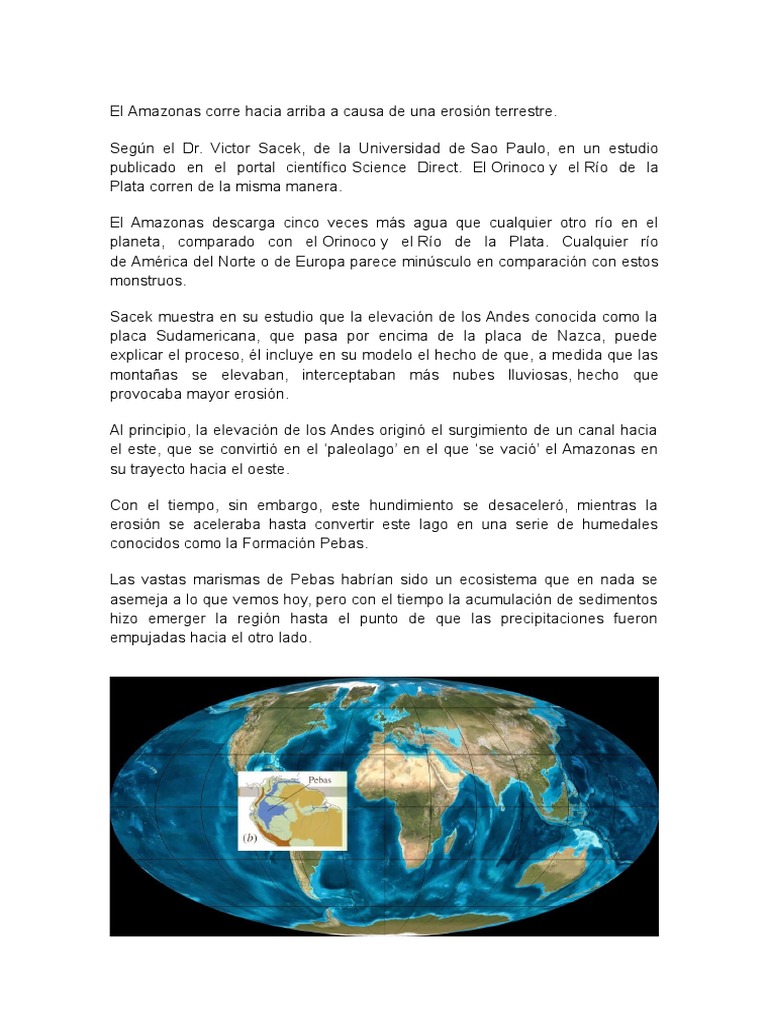 Formación Pebas y su evolución | PDF