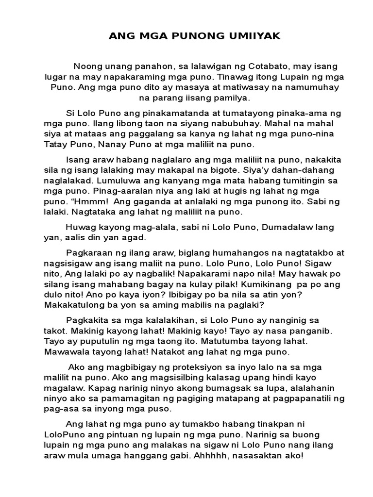 Ang Mga Punong Umiiyak | PDF